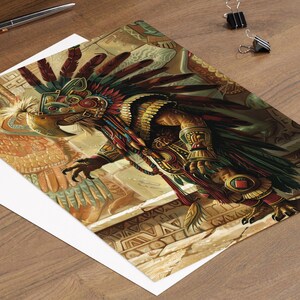 Aztec Empire Print, Rich Historical Tapestry, Educational Classroom Art ...