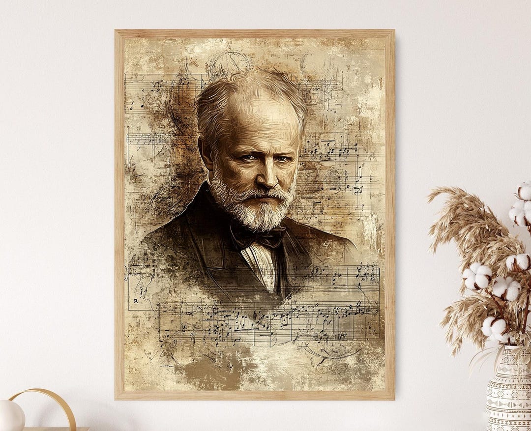Pyotr Ilyich Tchaikovsky Portrait Print, Russian Composer Wall Art - Etsy