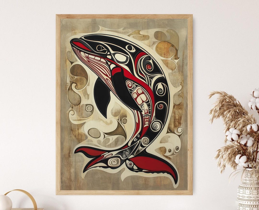 Haida Killer Whale Art Print, Formline Style, Family and Community - Etsy
