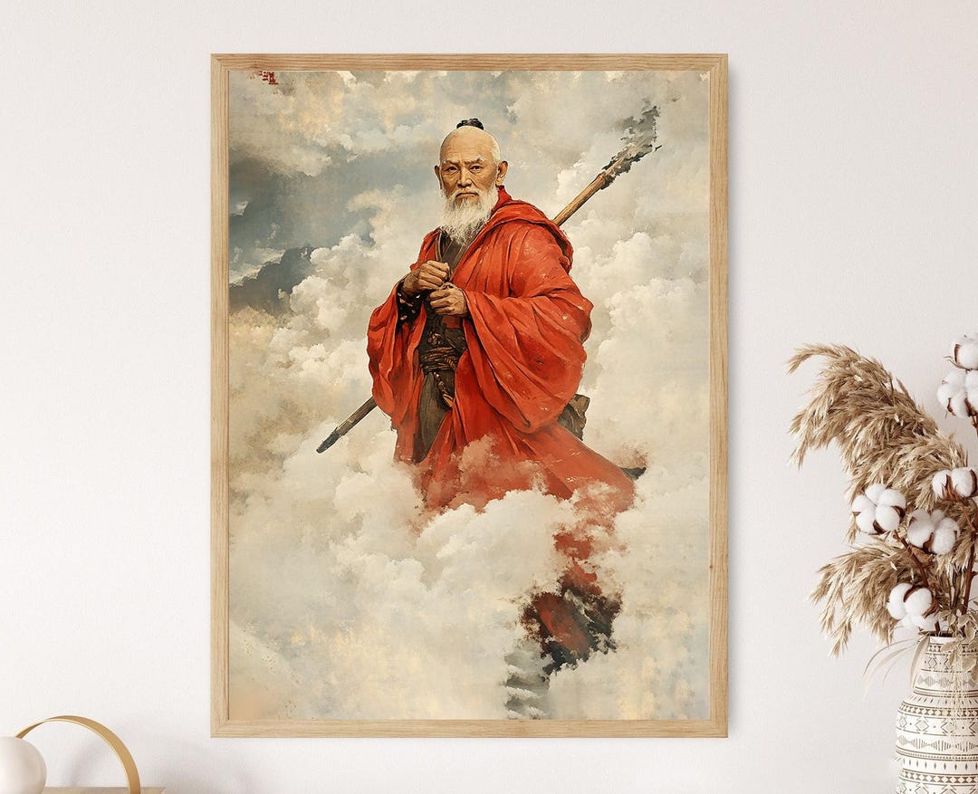 Ji Gong Mad Monk Art Print, Chinese Folk Hero Poster, Spiritual ...