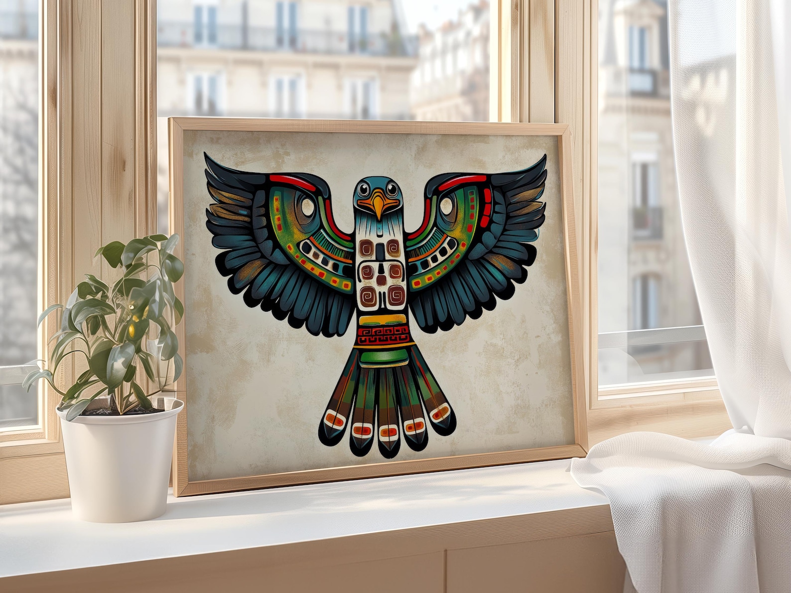Haida Eagle Totem Art Print, Native Tribal Symbol Wall Decor - Etsy