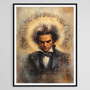 Ludwig Van Beethoven Portrait Art Print, Timeless Composer and Musical ...