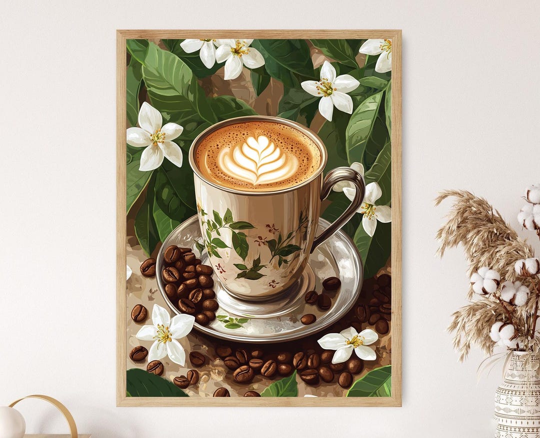 Indian Filter Coffee Art Print, Dabarah Illustration, Beverage Wall ...
