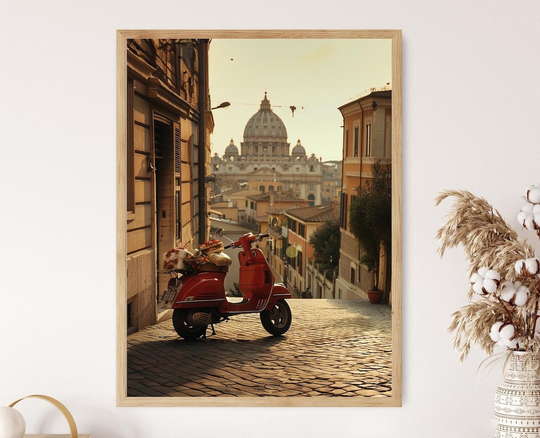 Rome Moped Art Print: Italian Cityscape Photography - Etsy