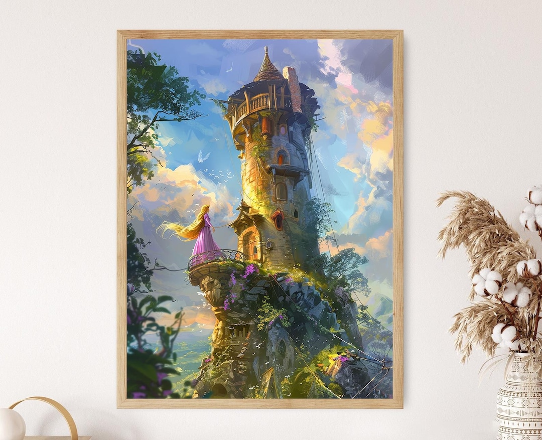Rapunzel Art Print, Charming Nursery Wall Art, Perfect Princess Gift - Etsy