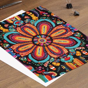 Choctaw Beadwork Art Print, Native American Designs, Bright Colors ...