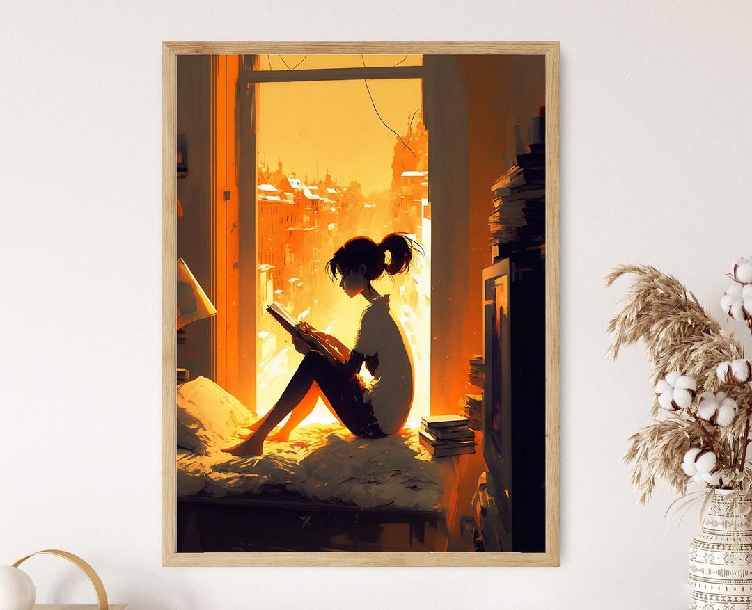 Bookworm Art Print: Matte Paper, High Resolution - Etsy