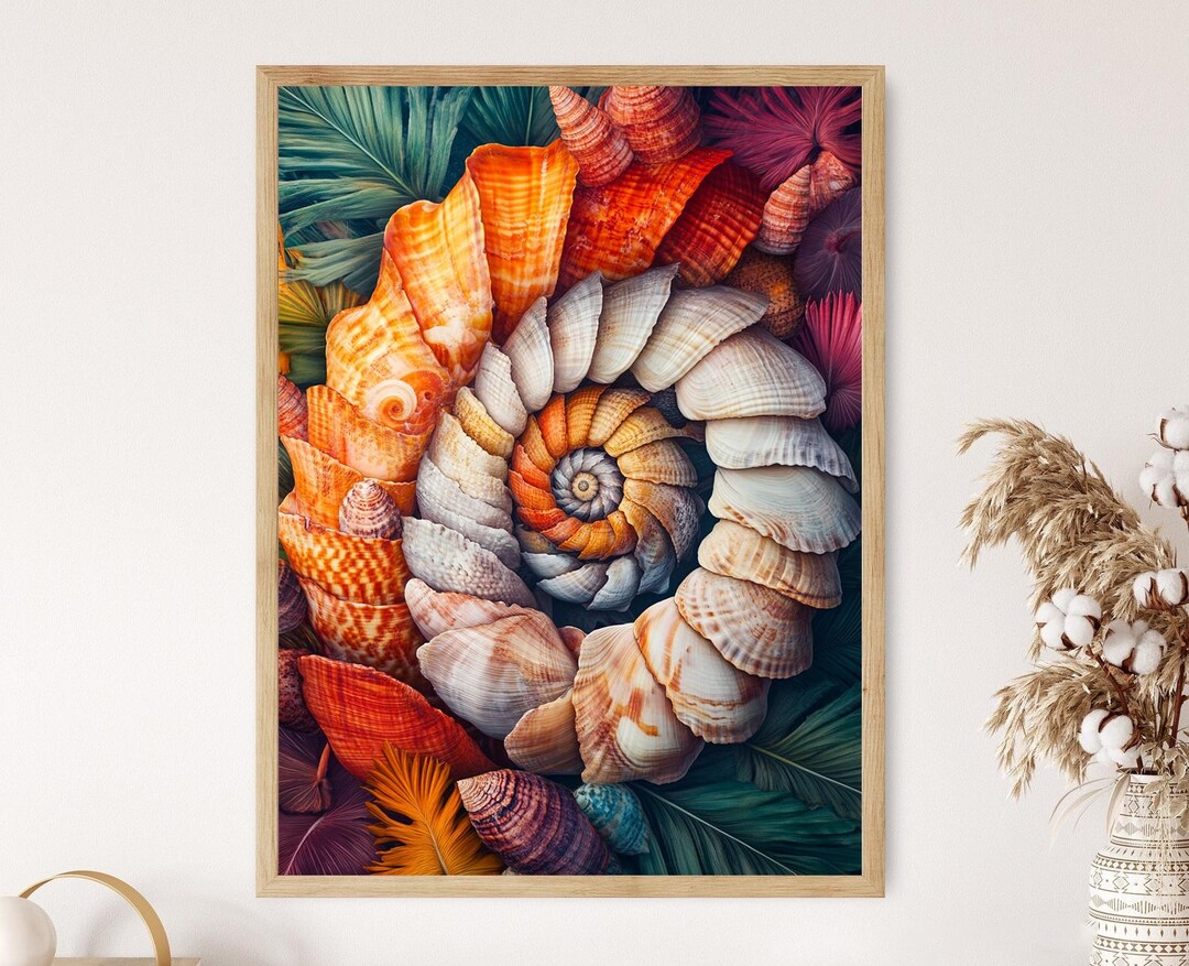 Solomon Islands Shell Money Art Print, Traditional Oceanic Decor Poster ...
