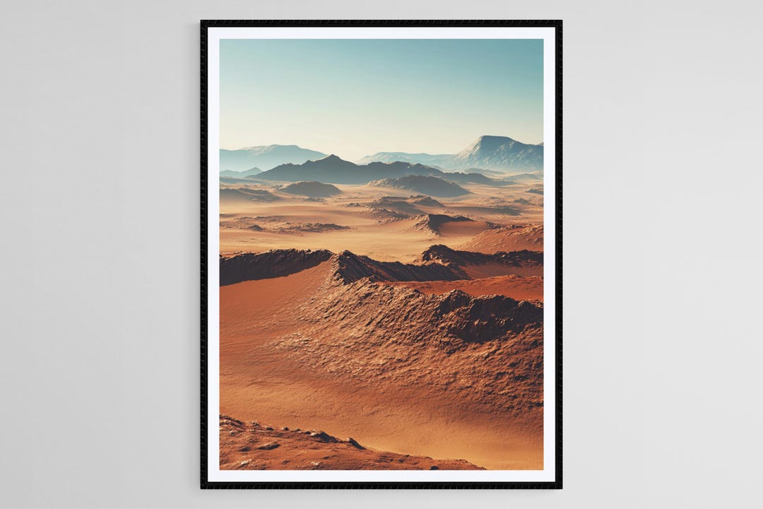 Mars Panorama Photo Print, Rugged Martian Landscape Wall Art - Etsy