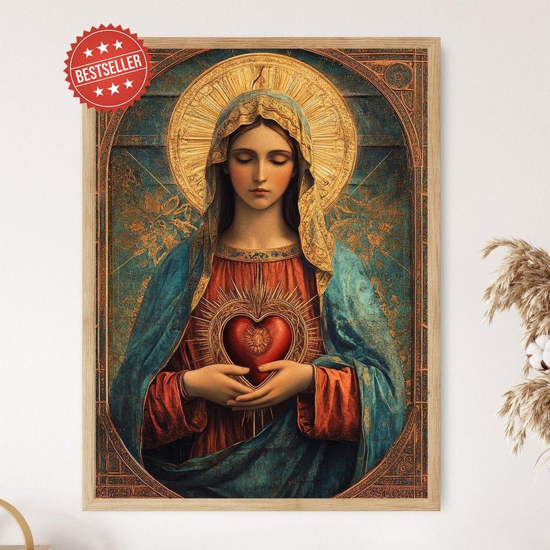 Virgin Mary Icon - Etsy