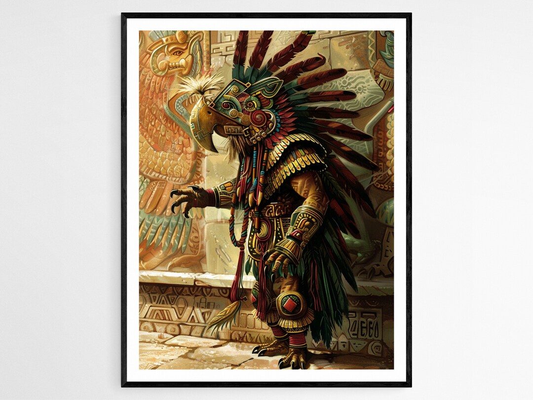 Aztec Empire Print, Rich Historical Tapestry, Educational Classroom Art ...