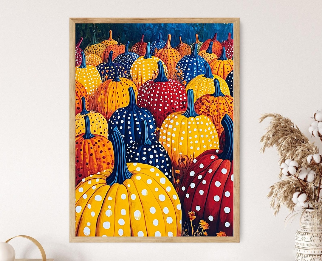 Yayoi Kusama Pumpkin Print: Polka Dot Fall Decor - Etsy
