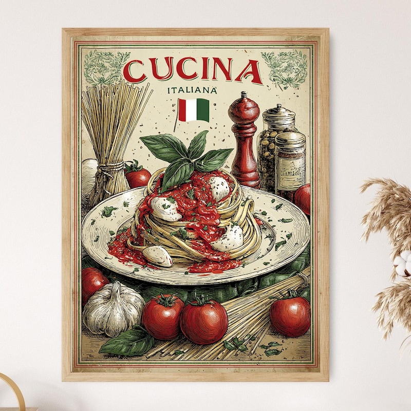 Italian Cuisine Art for Kitchen - Etsy