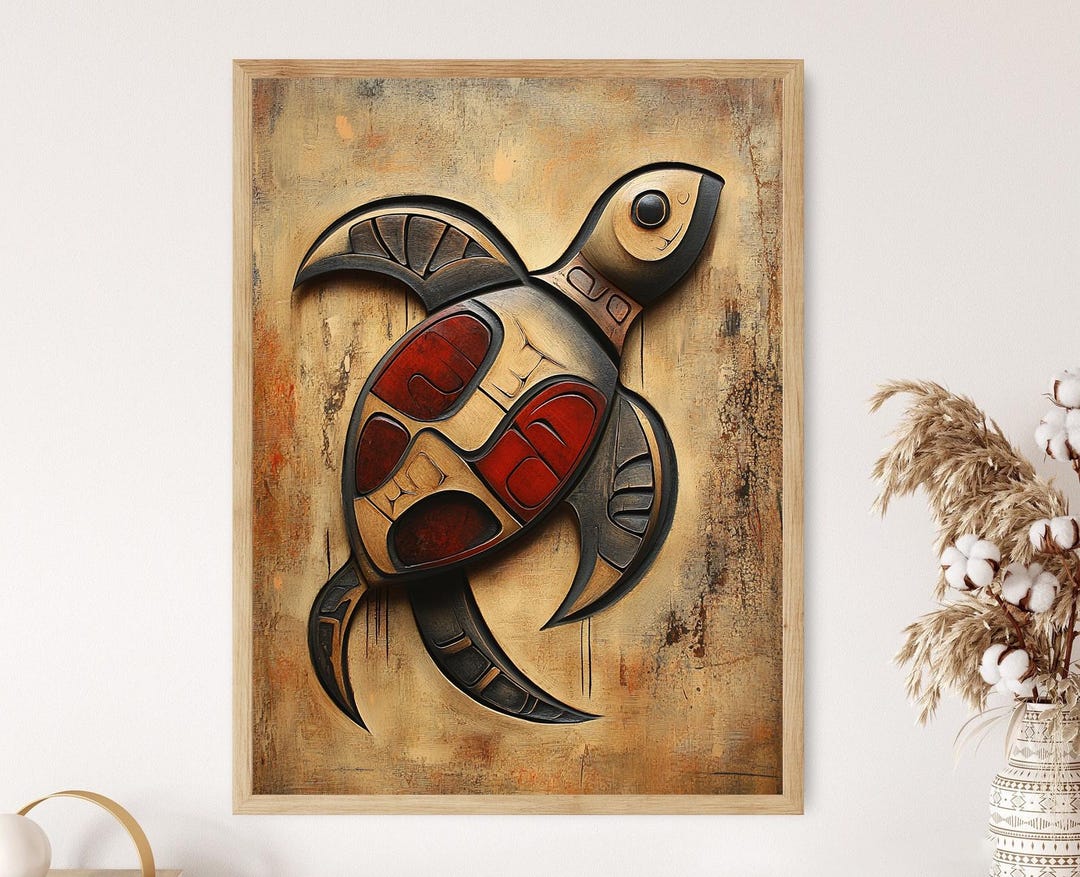 Haida Turtle Art Print, Longevity and Stability, Native American - Etsy