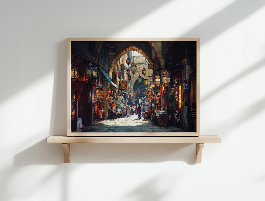 Damascus Souk Al-hamidiyah Art Print, Syrian Marketplace Decor Poster ...