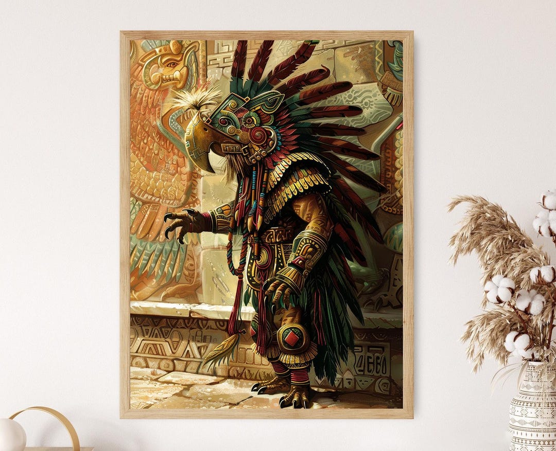 Aztec Empire Print, Rich Historical Tapestry, Educational Classroom Art ...