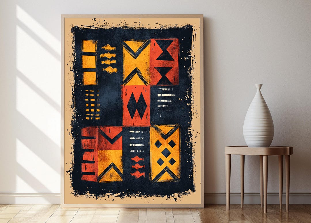 Kuba Cloth Art Print, Geometric Congolese Textile - Etsy