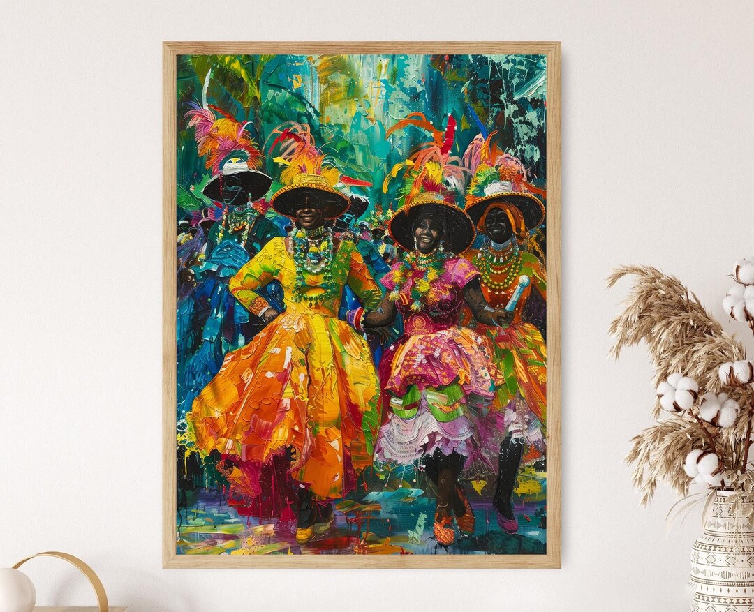 Carnival Costumes Print, Trinidad and Tobago Vibrant Festival Attire - Etsy