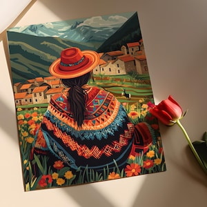 Quechua Weaving Art Illustration, Andean Indigenous Textile ...