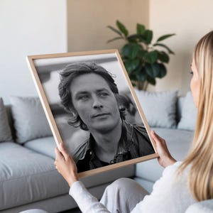 Alain Delon Poster Iconic French Actor Print For Classic Movie Lovers
