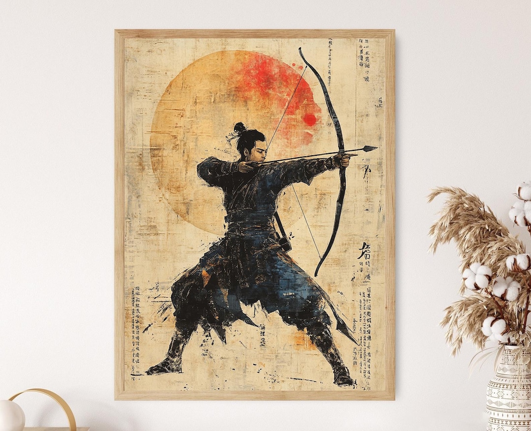 Hou Yi Legendary Archer Art Print, Chinese Mythology Poster - Etsy