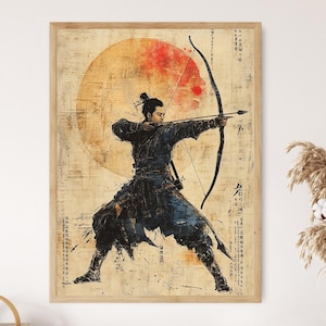 Hou Yi Legendary Archer Art Print, Chinese Mythology Poster - Etsy