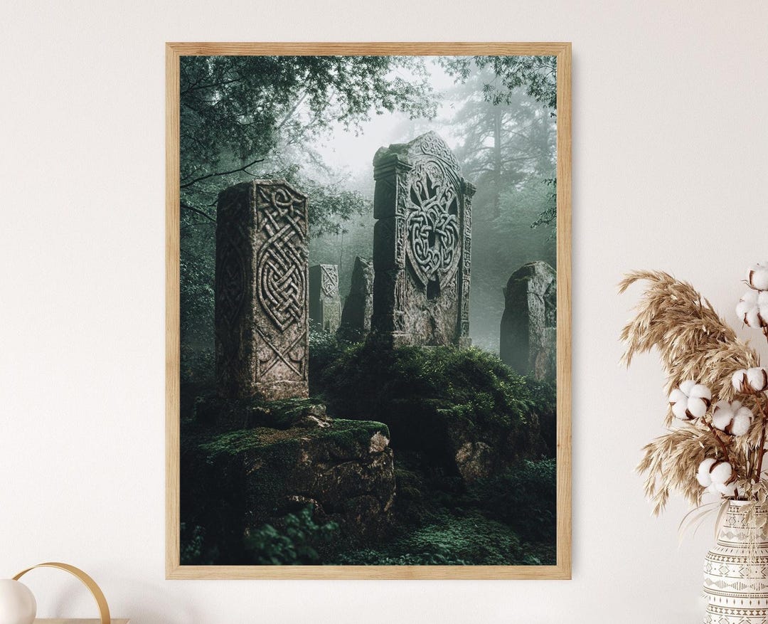 Ancient Celtic Ruins Art Print, Mystical Ireland - Etsy