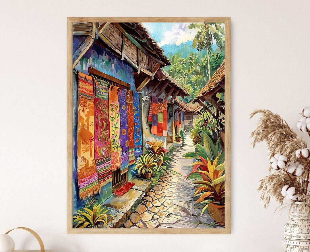 Indonesian Batik Art Print, Javanese, Wall Decor, Unique Indonesian ...