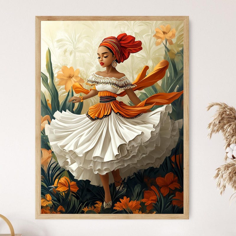 Traditional Puerto Rican Bomba Dress - Etsy