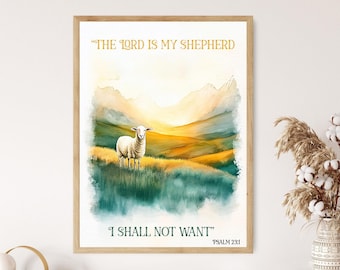 Bible Verse Printable Art / Psalm 23:1 / the Lord is My Shepherd ...