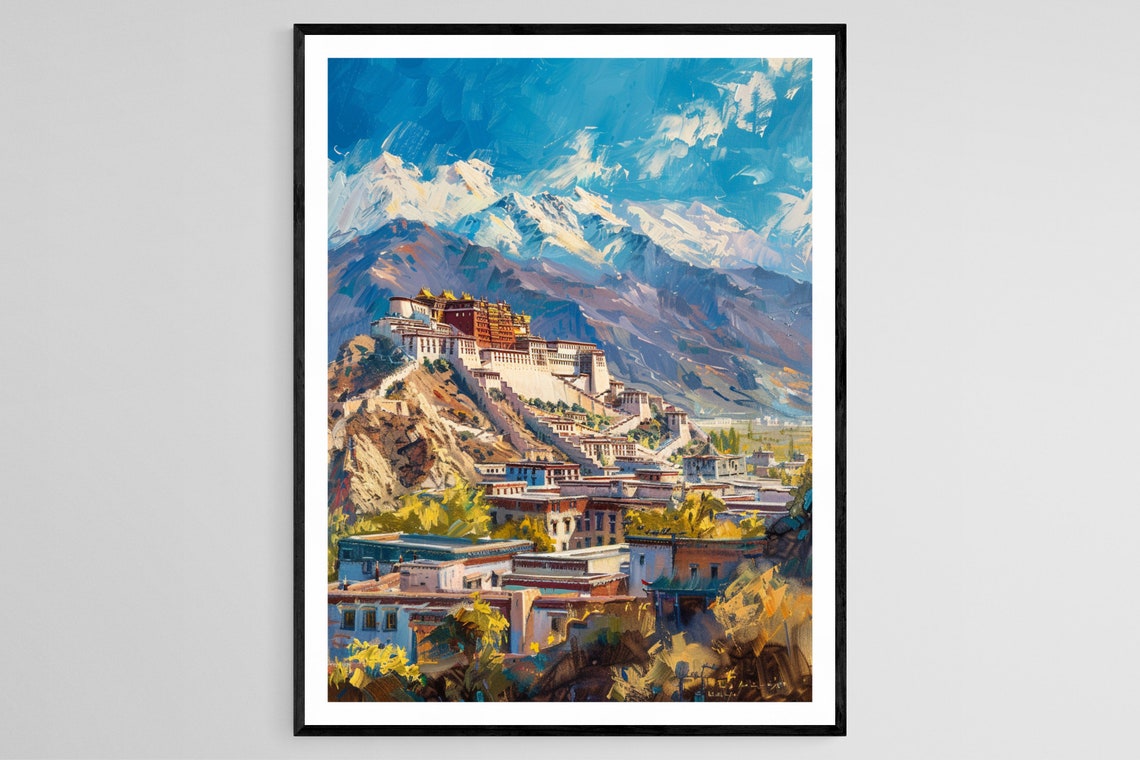 Potala Palace Print, Lhasa Tibet, Ancient Architecture, Cultural ...