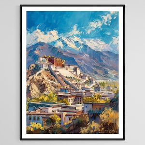 Potala Palace Print, Lhasa Tibet, Ancient Architecture, Cultural ...