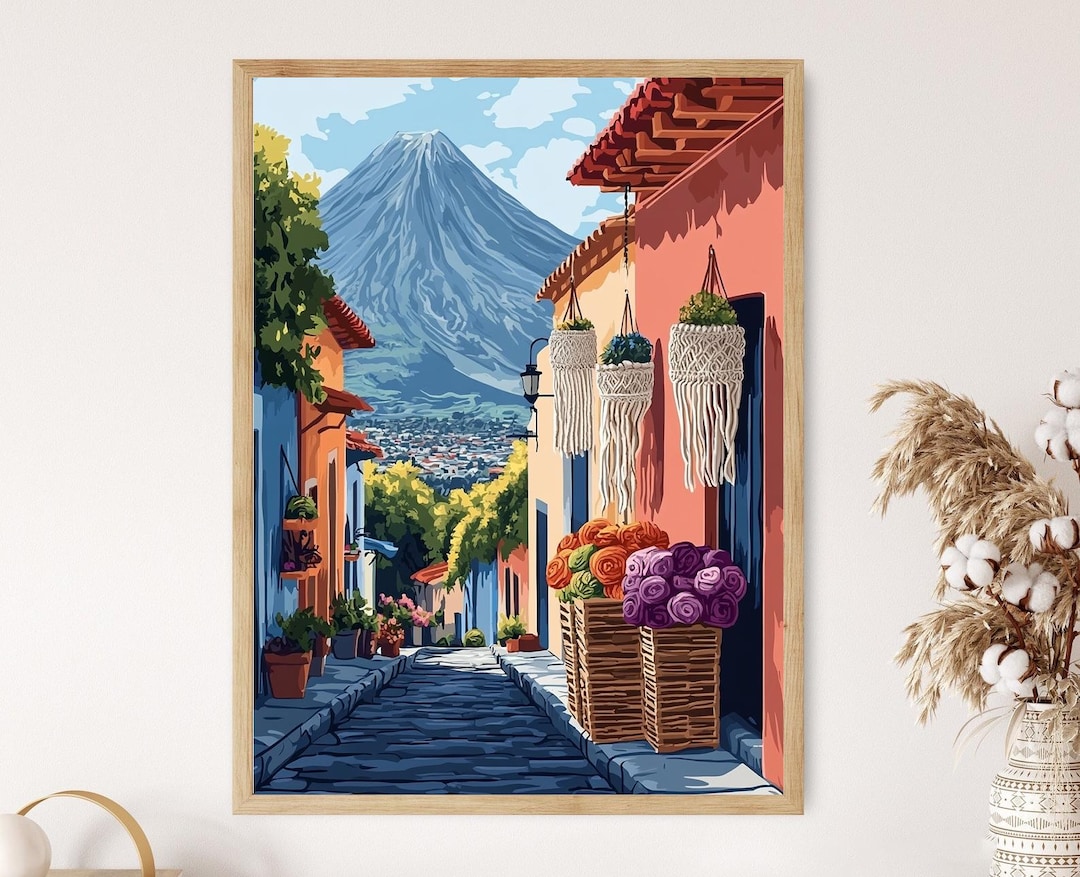 Santa Ana El Salvador Wool Corner Poster, Pastel Yarn Crates Print ...