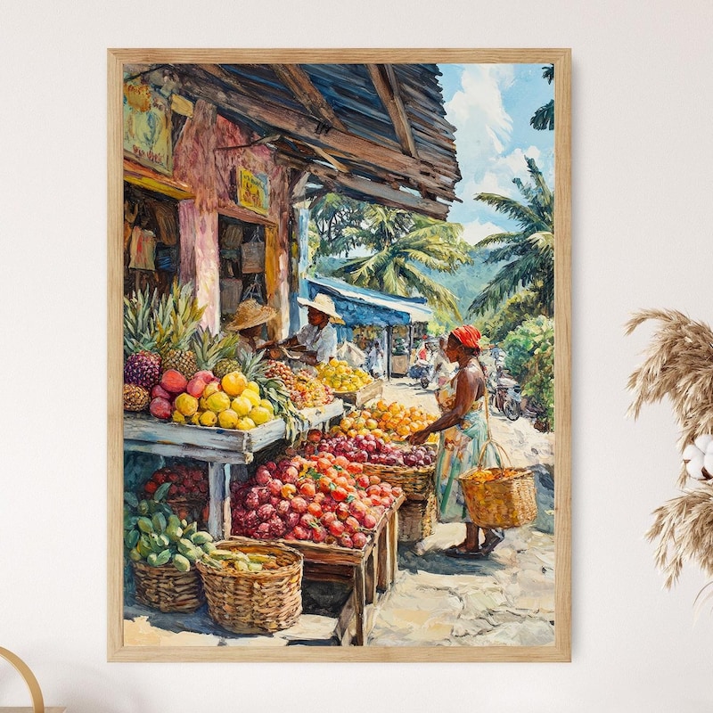 Trinidad Market Art - Etsy
