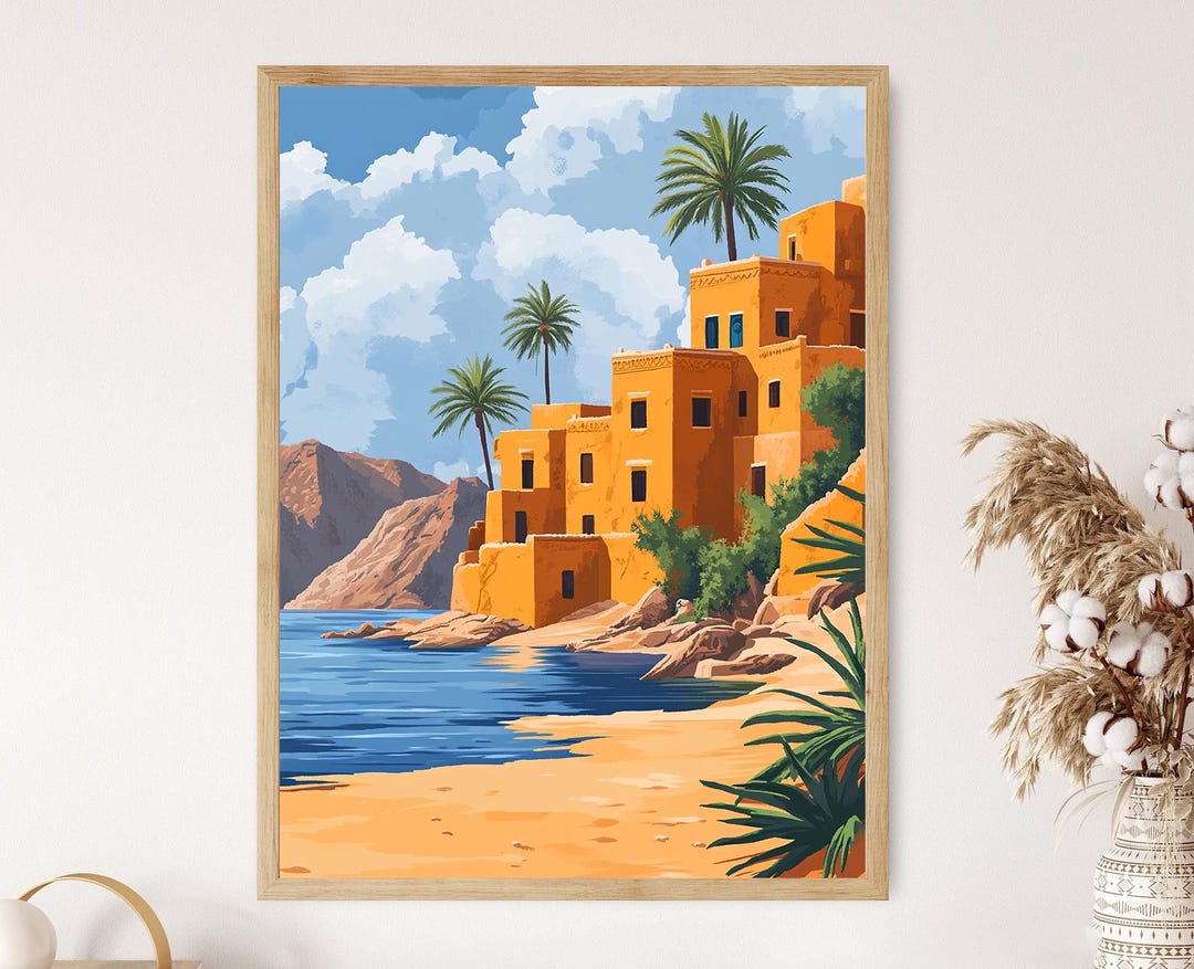 Nubian Houses of Sudan Art Print: Ethnic Home Decor - Etsy