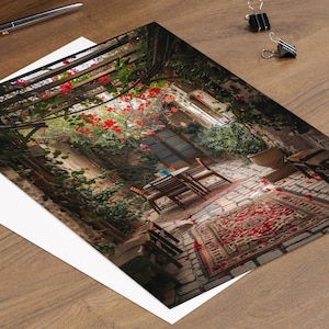 Traditional Kurdish Garden Print - Vibrant Handcrafted Wall Decor - Etsy