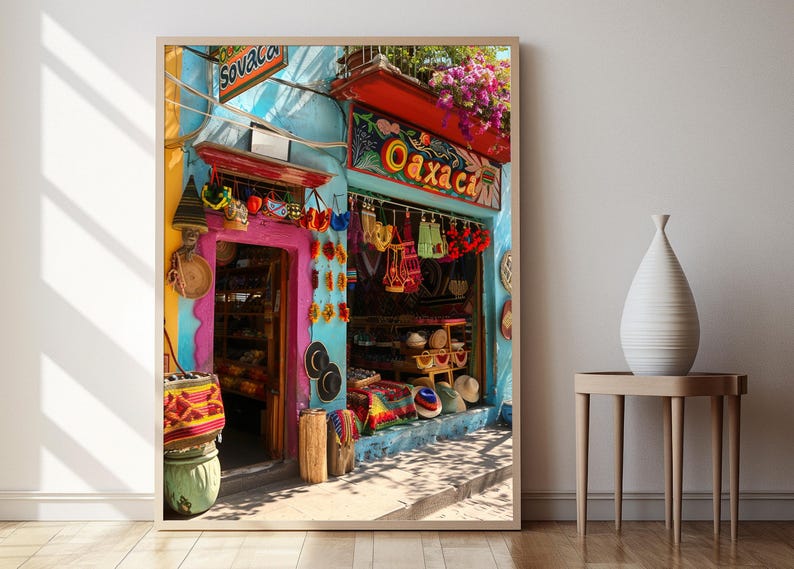 Oaxaca Cafe Print, Colorful Mexican Art - Etsy
