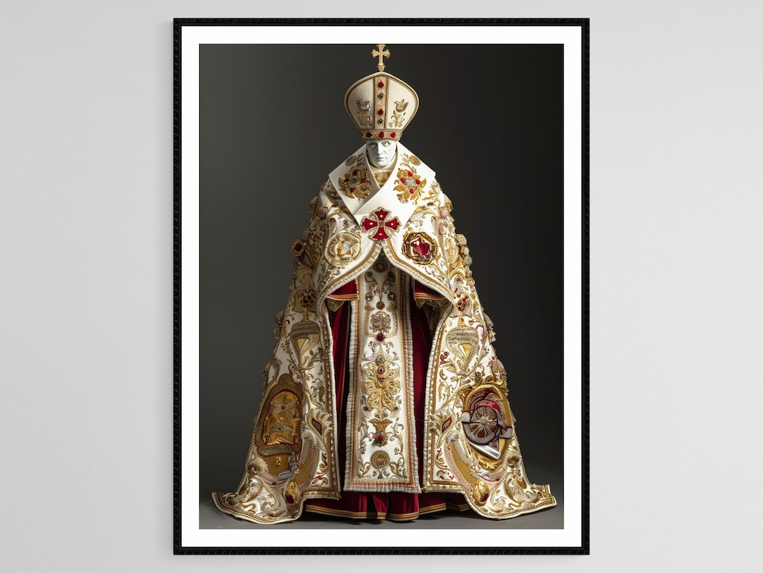 Pope's Ceremonial Attire Replica Print– Authentic Religious Vestments ...