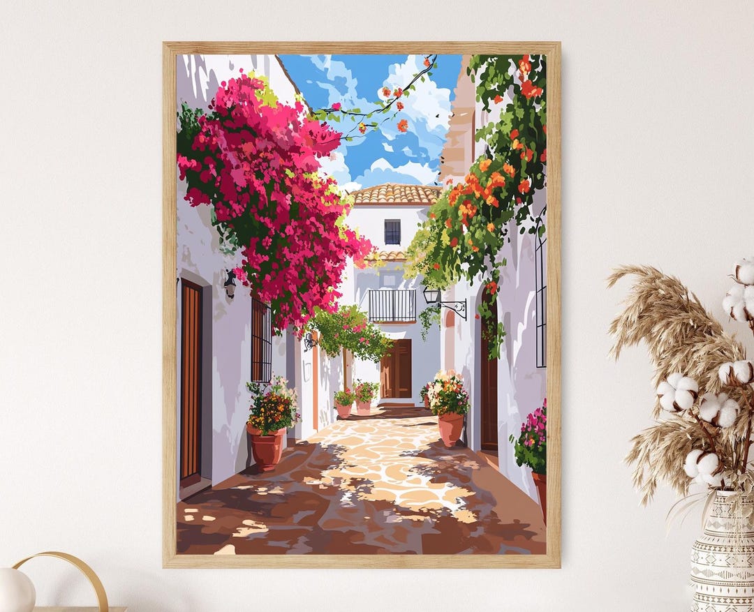 Cordoba Patio Festival Art Print, Andalusian Flower Courtyards - Etsy