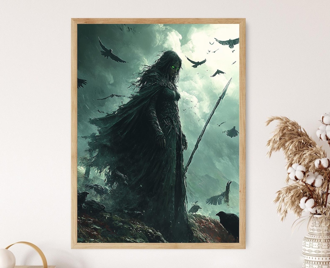 The Morrigan, Celtic Goddess of War, Mythological Warrior Queen Art ...