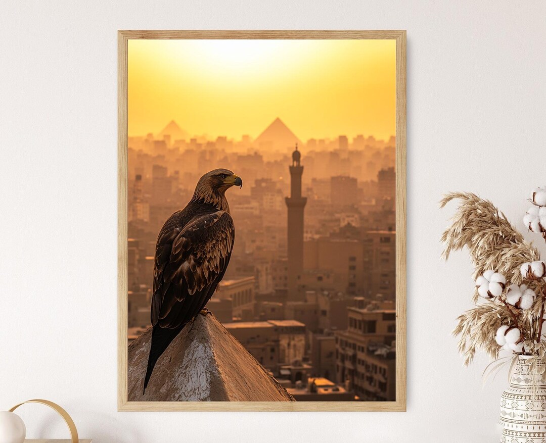 Eagle Over Cairo, Egypt, Majestic Bird of Prey, Middle Eastern ...