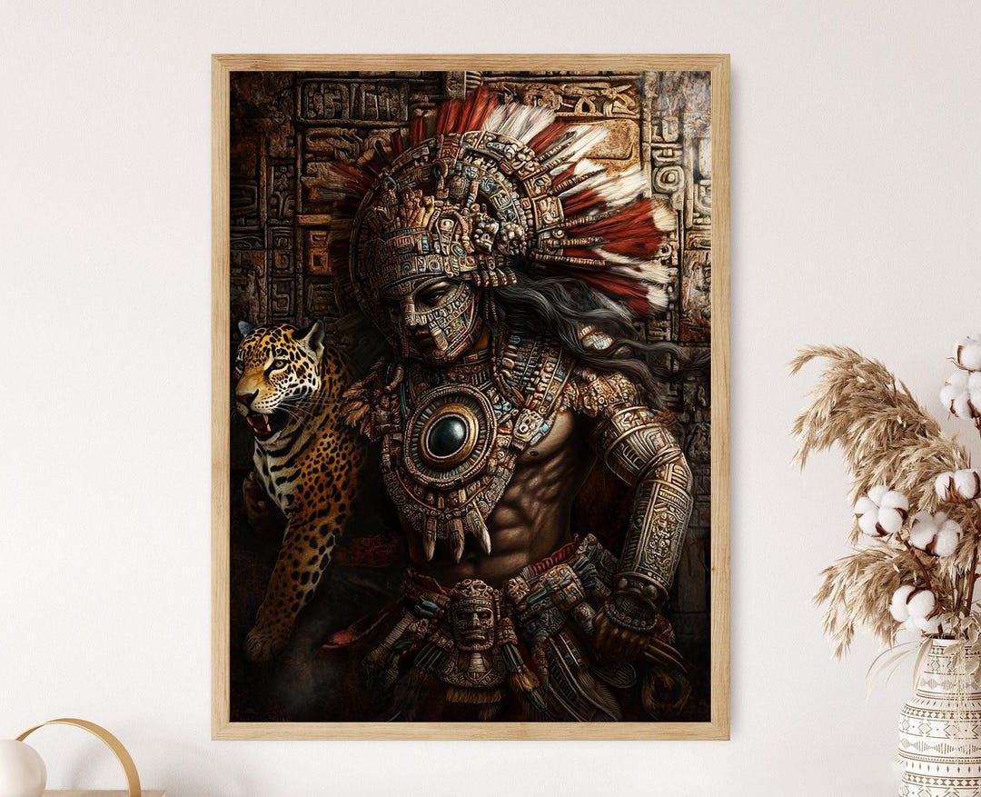 Tezcatlipoca, the Aztec God of the Night and Sorcery Print - Etsy