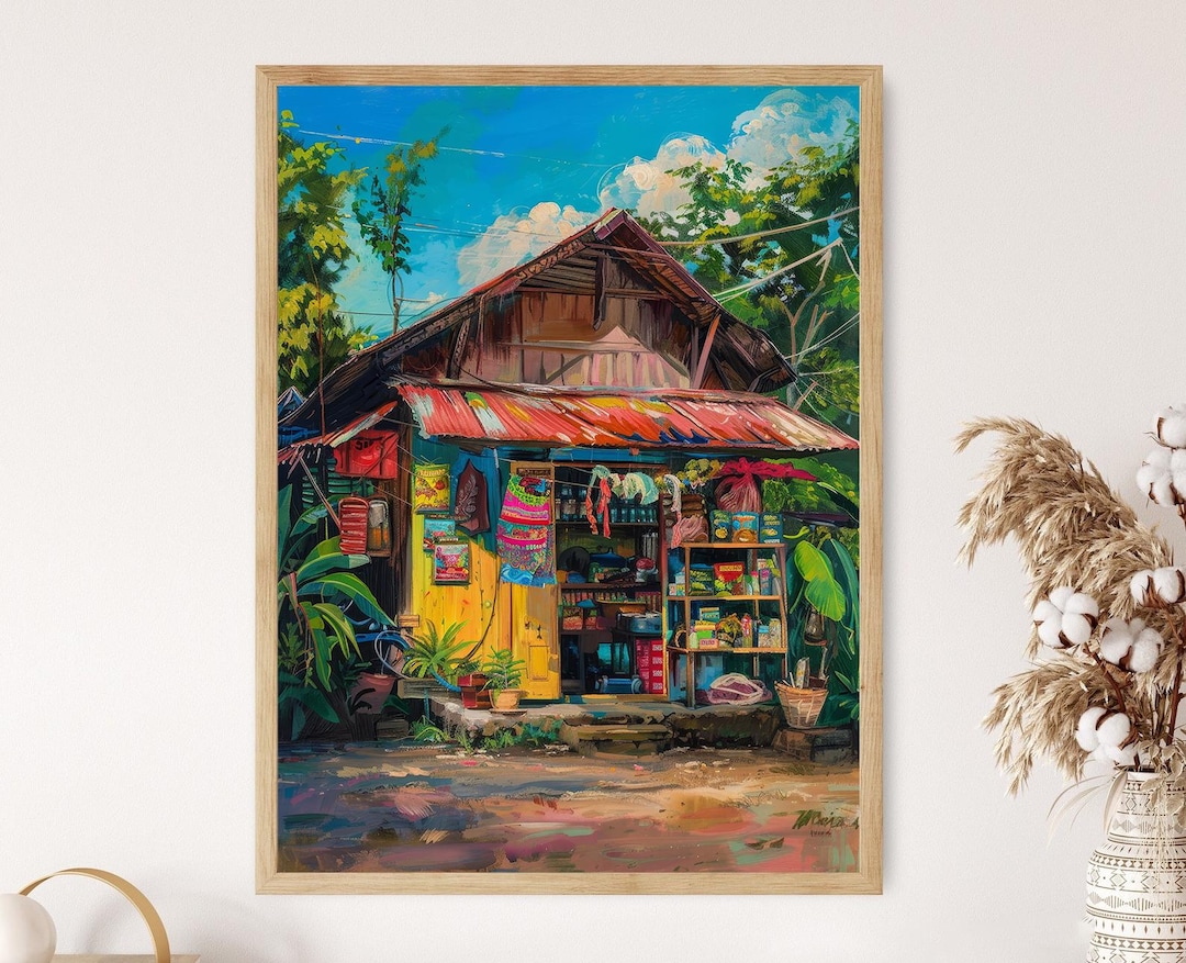 Filipino Sari Sari Store Painting: Vibrant Street Art - Etsy