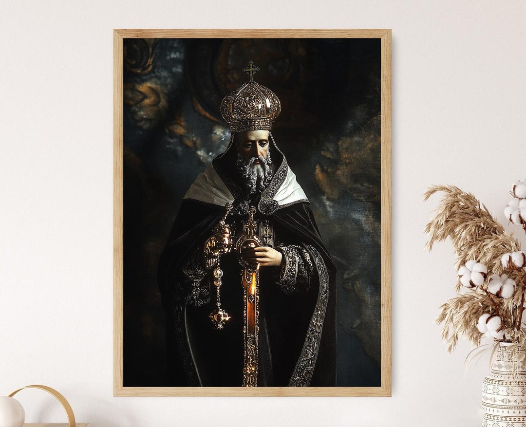 Saint Augustine of Hippo Art Print, Catholic Saint Wall Decor ...