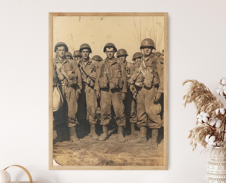WWII Paratroopers, Vintage Military Photo, Sepia Toned Print - Etsy