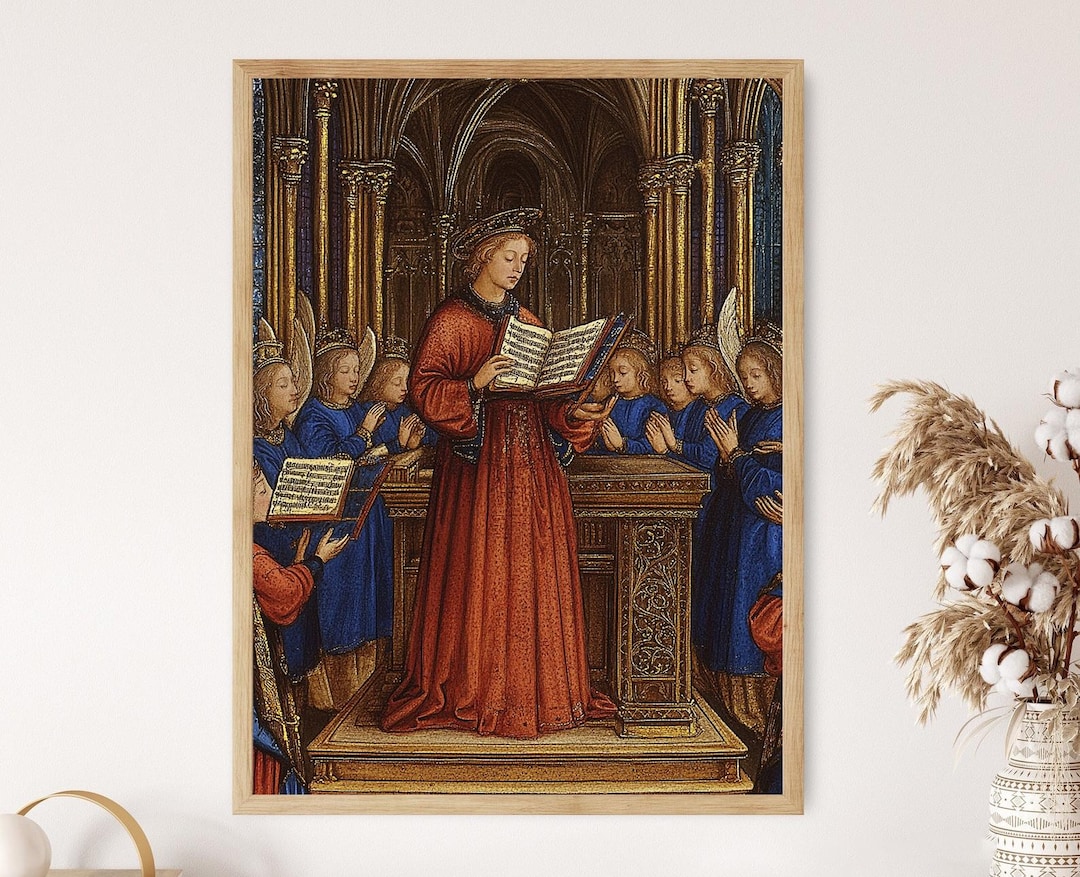 Guillaume De Machaut Art Print, Medieval Composer Cathedral Scene ...