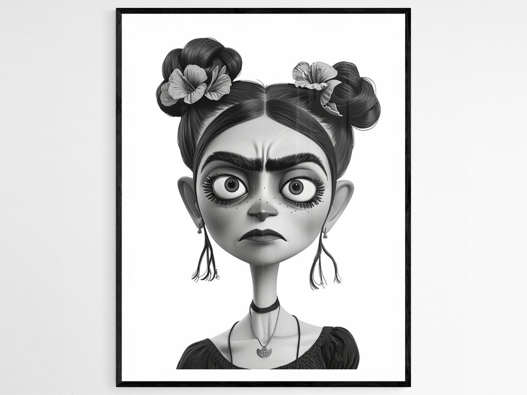 Angry Frida Kahlo Poster Caricature Art Print - Etsy