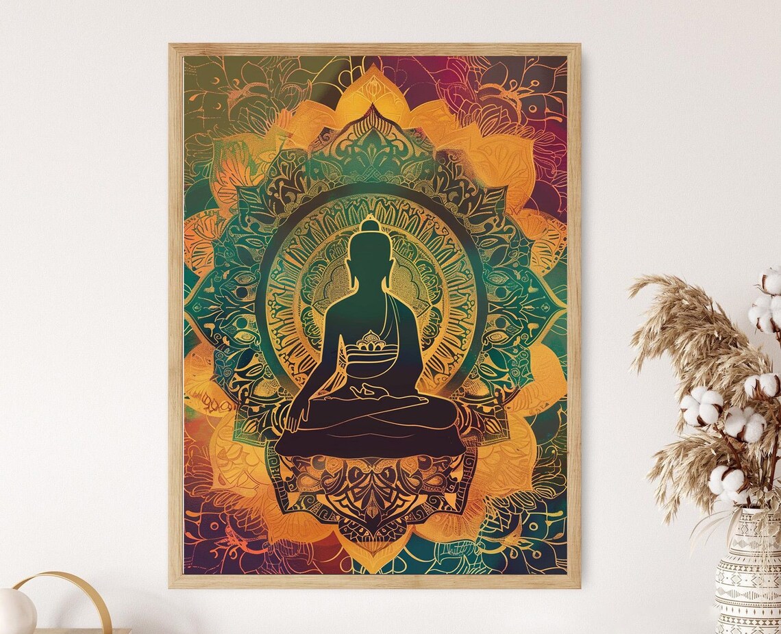 Tibetan Art Illustration, Spiritual Symbolism, Colorful Mandalas ...
