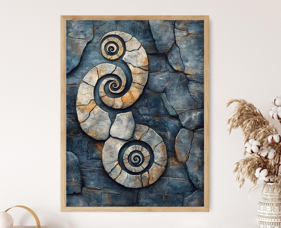 Ancient Celtic Pictish Swirl Carvings Fine Art Print - Etsy
