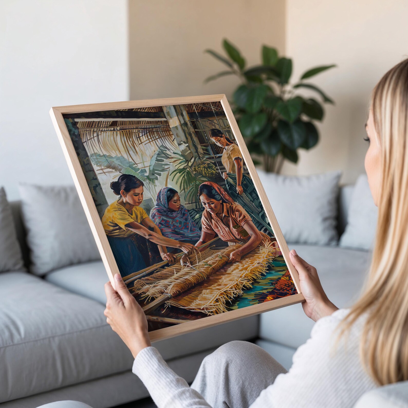 Filipina Weaver Women Art Print: Traditional Filipino Textile Decor - Etsy
